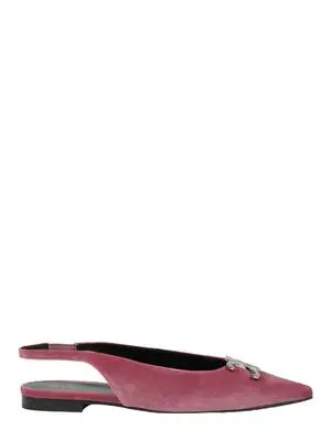 Celine Alma Triomphe Velvet Flat Slingback - Multicolour