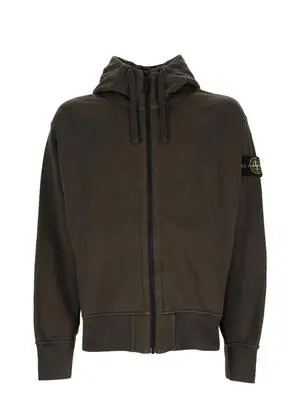 Stone Island Cotton Crewneck Sweatshirt With Logo Detail - Grey