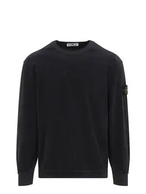 Stone Island Cotton Sweatshirt With Logo Detail - Grey