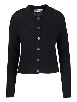 Our Legacy Fuzzy Alpaca Blend Button-detail Cardigan - Black