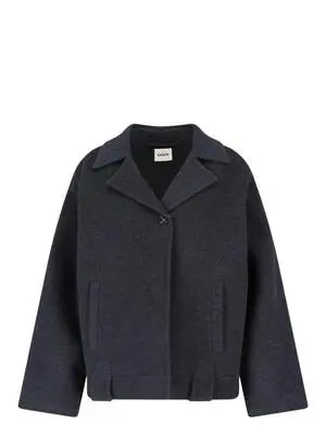 Khaite 100% Wool Tailored Jacket - Grey