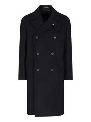Tagliatore Double Breasted Wool-cashmere Blend Jacket - Black