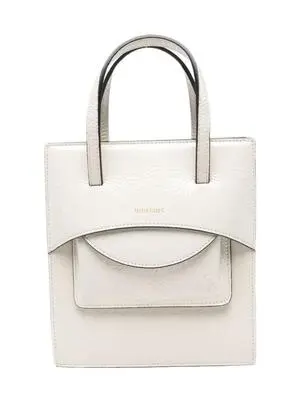HIDESINS Pocket Leather Handbag - White