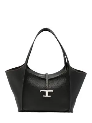 TOD'S T-timeless Small Leather Tote Bag - Black