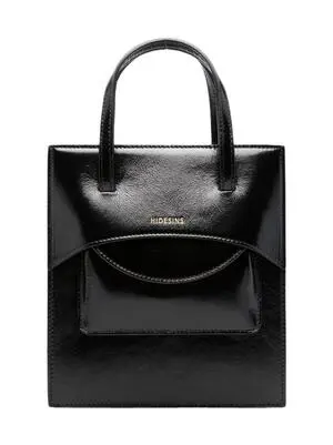 HIDESINS Leather Pocket Handbag - Black