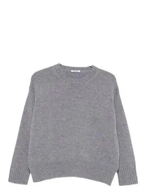 BASE Wool And Cashmere Crewneck Sweater - Grey