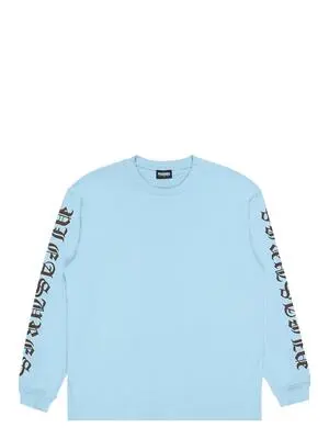 PLEASURES Old E Heavyweight Long-sleeve - Blue