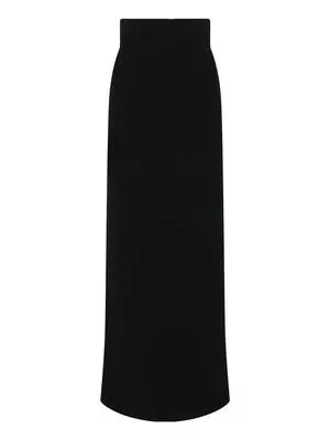 FERRAGAMO Wool Blend Maxi Skirt - Black