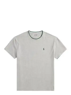 Polo Ralph Lauren Stretch Mesh Crewneck T-shirt With Tipping Collar - Grey