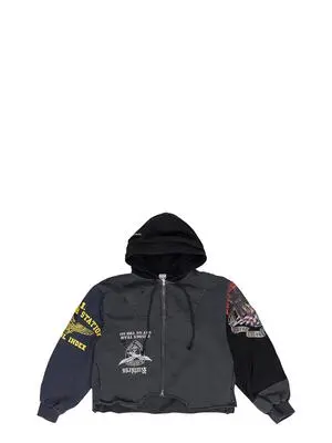 PROTOCOL INDEX Graphic Zip Hoodie - Black