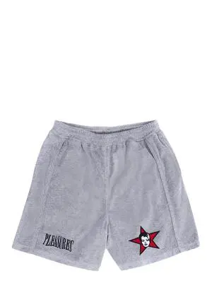 PLEASURES Party Animal Velour Shorts - Grey