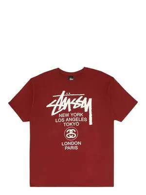 StÜssy World Tour T-shirt - Red