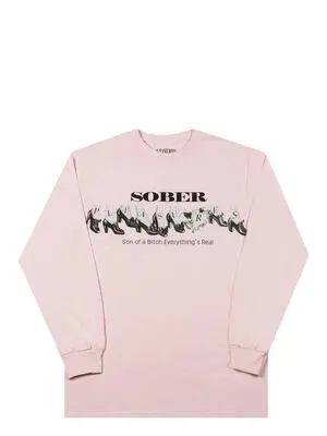 PLEASURES Sober Long Sleeve T-shirt - Pink