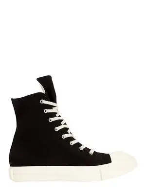 Rick Owens High Top Lace Up Sneakers - Black