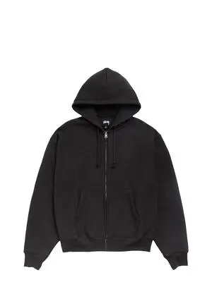 StÜssy Cursive Applique Zip Hood - Black