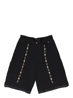 BIRTH OF ROYAL CHILD Gemstone Bermuda Shorts - Black