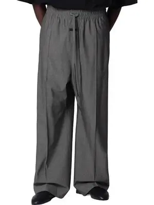 Fear Of God Wool Blend Wide-leg Trousers - Grey