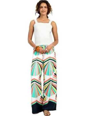 Trina Turk Wide Leg Printed Modal Pants - Coppelia