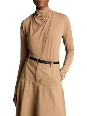Vince Vince Draped Neck Long Sleeve Top Carmello