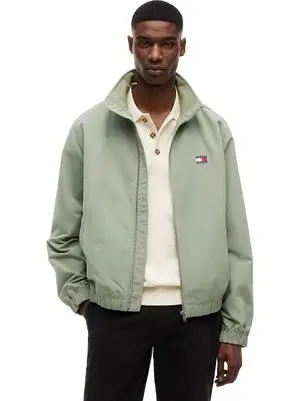 Tommy Hilfiger Water-repellent Zip Jacket With Peached Finish - Spring Olive