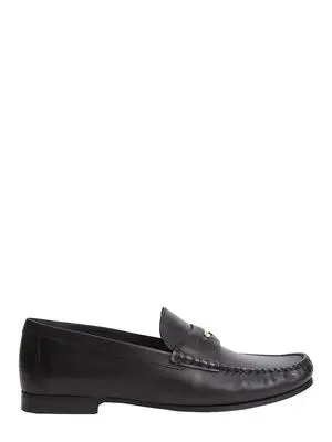 Tommy Hilfiger Classic Leather Penny Loafers - Black