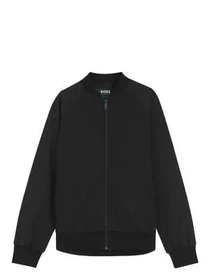 BOSS X Aston Martin Bomber Jacket With Alcantara Accents - Black