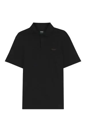 BOSS X Aston Martin Polo Shirt In Mercerized Cotton Jacquard - Black