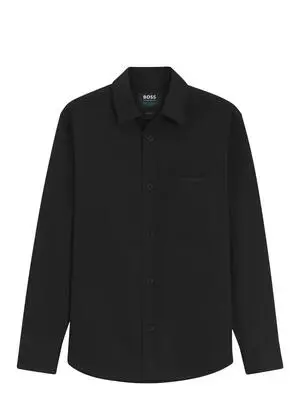 BOSS X Aston Martin Relaxed-fit Overshirt In Stretch Cotton - Black