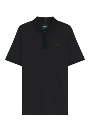 BOSS X Aston Martin Polo Shirt In Mercerized Cotton - Black