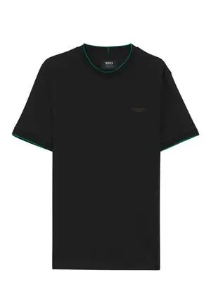 BOSS X Aston Martin T-shirt In Mercerized Cotton - Black