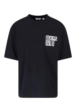 Off-White T-shirt Logo "motion Arrow Skate - Black