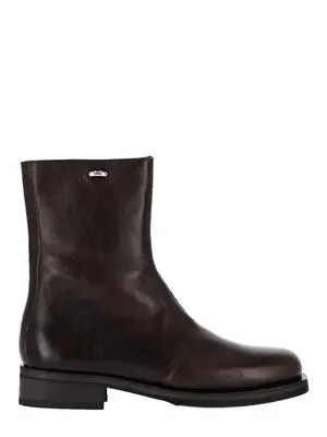 Our Legacy Camion" Leather Ankle Boots - Green