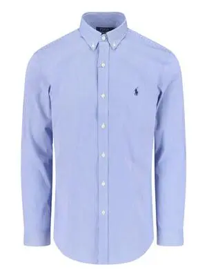 Polo Ralph Lauren Shirt Logo "oxford - Blue