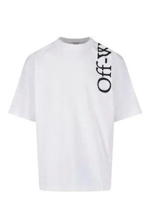 Off-White T-shirt Logo "vertical Bookish - White