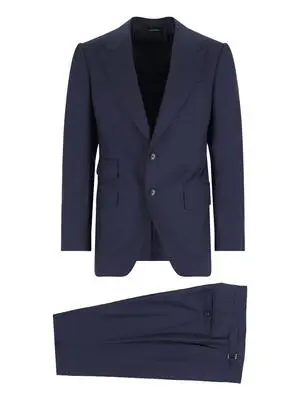 TOM FORD Single-breasted Suit "shelton" Blue