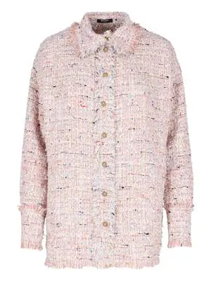 Balmain Tweed Shirt With Button Closure - Multi