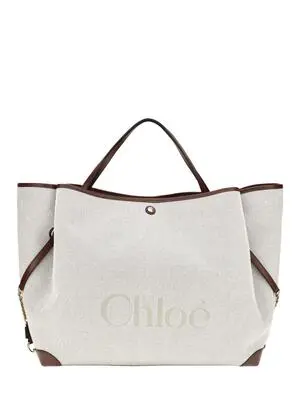 Chloé Large Carry Tote Bag Beige