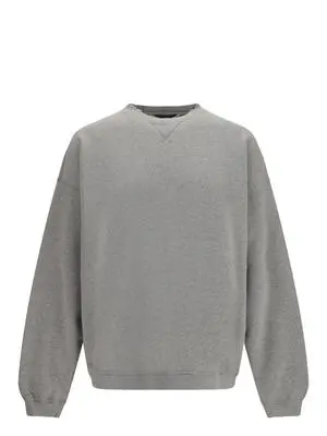 GOLDEN GOOSE Oversized Crewneck Sweater With Teddy Lettering - Grey