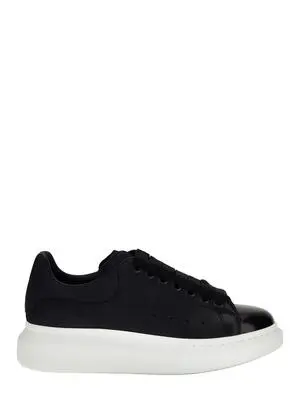 Alexander McQueen Oversized Sneakers In Leather - Blue