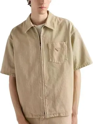 Prada Old Denim Shirt Neutrals