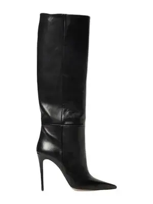 ANNA F. Pointed-toe Stiletto-heel Knee-high Boots - Black