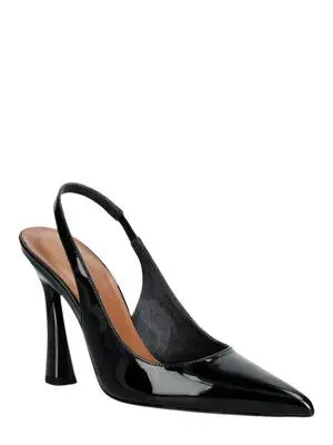 JONAK PARIS Patent Finish Leather Slingback Pumps - Black
