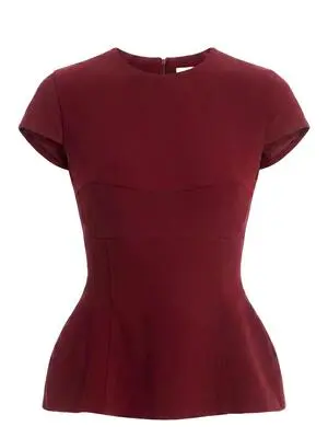 AXEL 113 AXEL 113 Peplum Hem Top Red