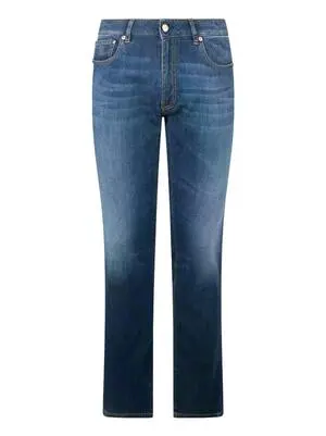 MOORER Moorer Faded Five-Pocket Jeans