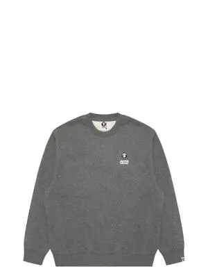 AAPE BY *A BATHING APE Moonface Logo Patch Sweater - Grey