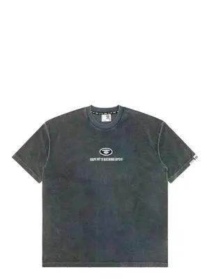 AAPE BY *A BATHING APE Moonface Logo Camo-design T-shirt - Blue
