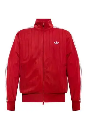Adidas Embroidered Logo Zip-up Sweater - Red