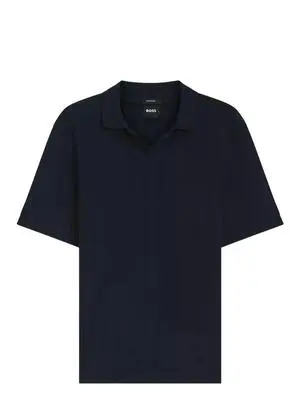 BOSS Jacquard-knit Polo Shirt - Blue