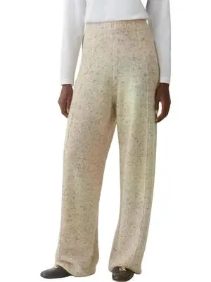 Fabiana Filippi Marl Knit Wide-leg Trousers - Neutrals