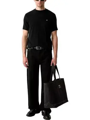 Karl Lagerfeld Logo-plaque Short-sleeve T-shirt - Black